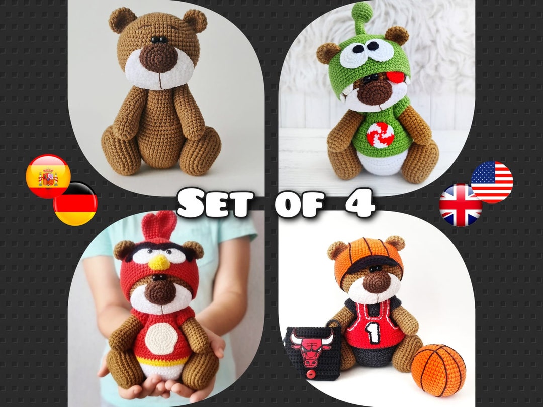 18 Cm Bear With Set of Clothes – Crochet Patterns – Amigurumi PDF ...