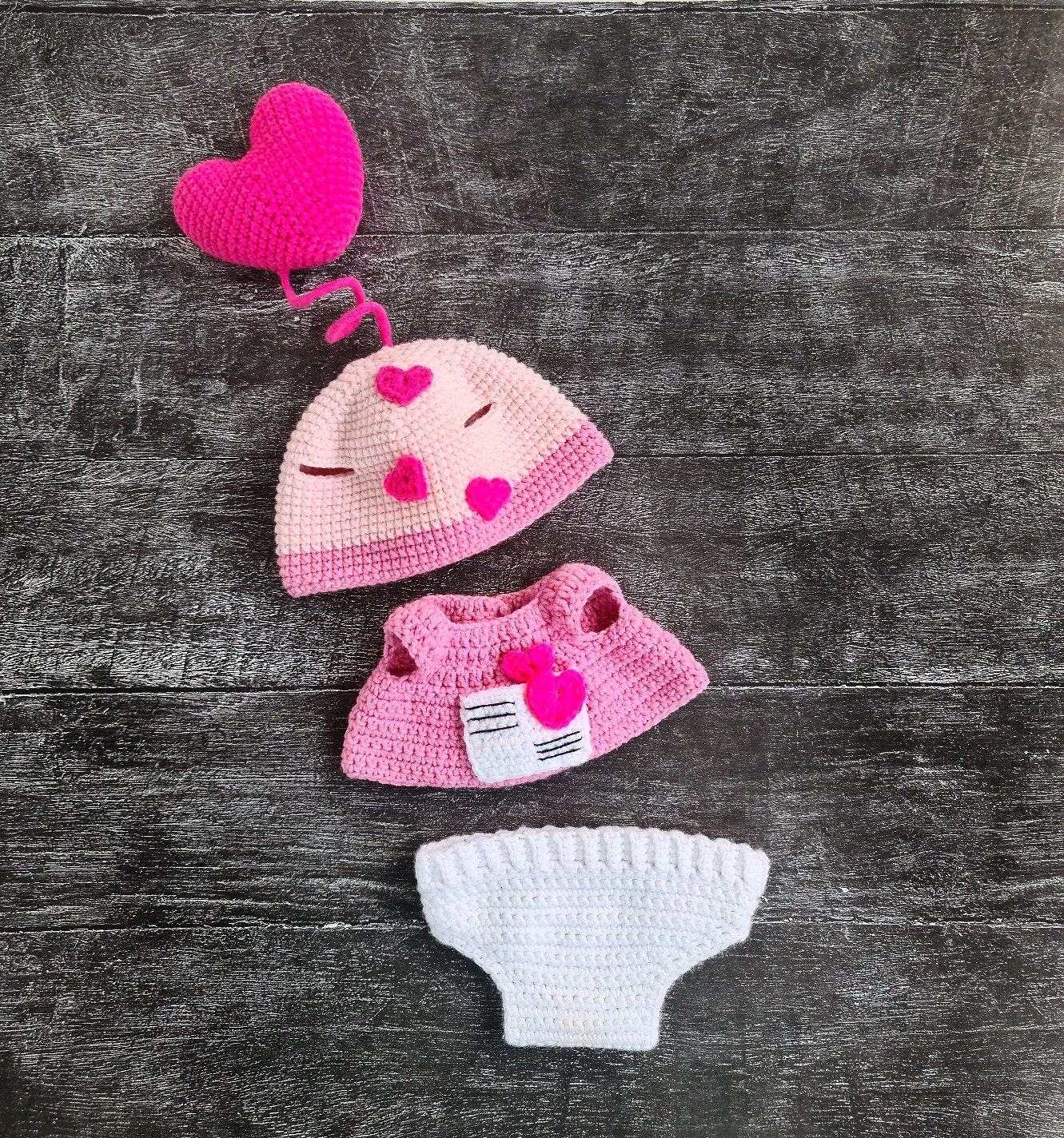 Crochet Pattern Heart Clothes for 18cm Toy / AMIGURUMI PDF - Etsy