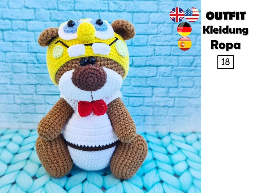 Crochet Pattern Sponge Clothes for 18cm Toy / AMIGURUMI PDF Tutorial - Etsy