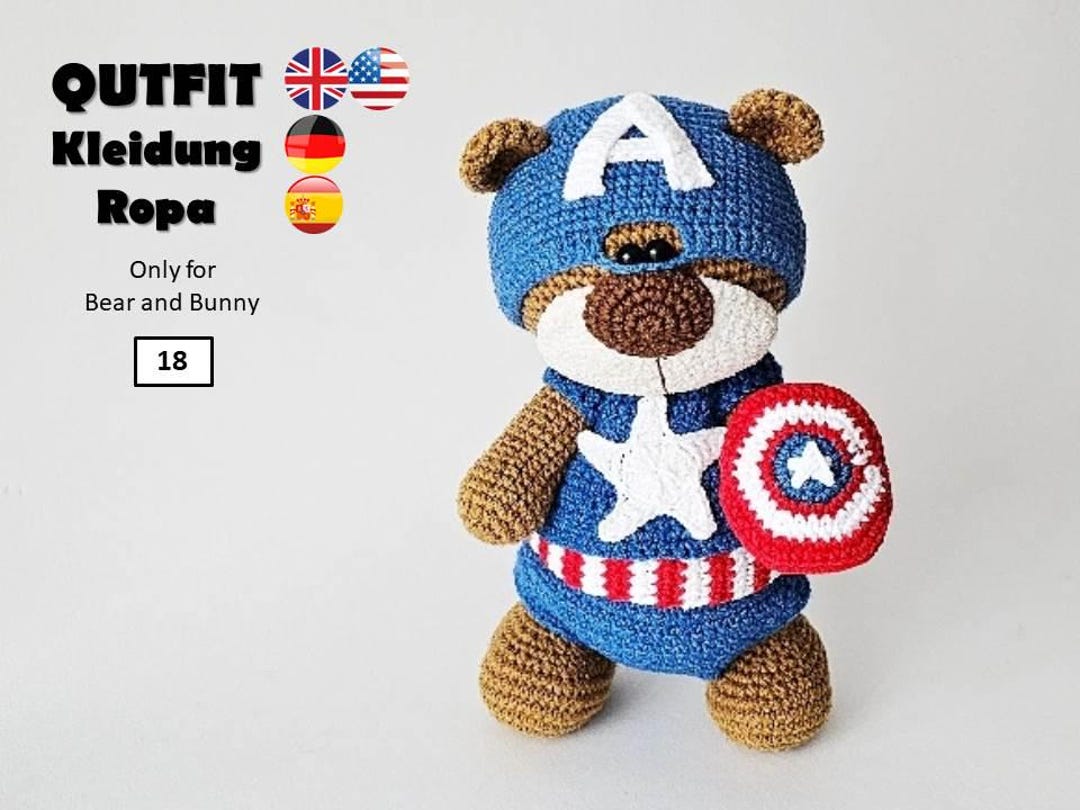 Crochet Pattern Heroes Clothes for 18cm Toy / Avenger AMIGURUMI PDF ...