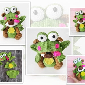 Crochet Pattern Frog Clothes for 18cm Toy / AMIGURUMI PDF Tutorial - Etsy