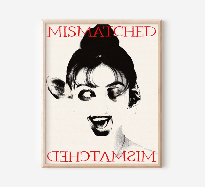 Creepy Collage Poster Print Design Mismatched Wall Decor Art Aesthetic ...