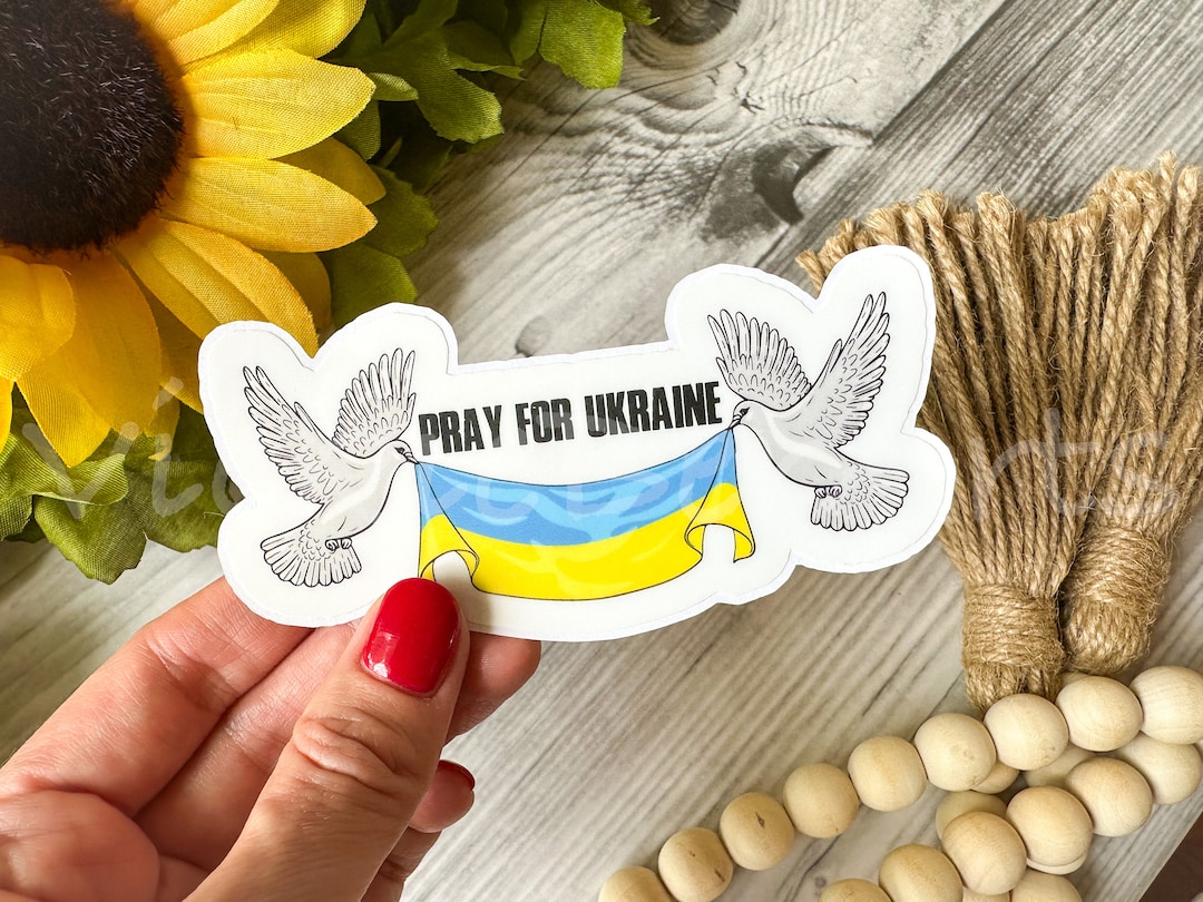 Ukraine Peace Doves Waterproof Sticker, Support Ukraine Symbol Sticker ...