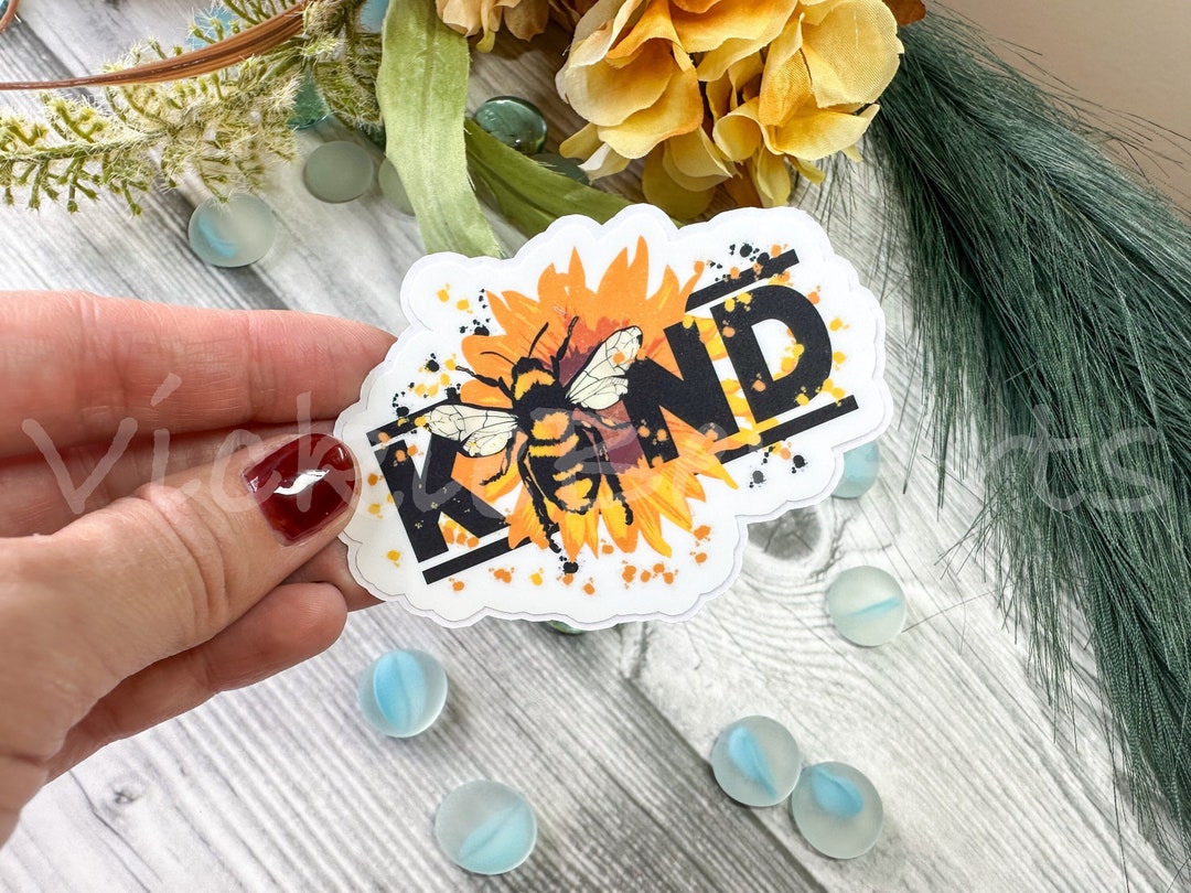 Inspiration Bee Floral Waterproof Sticker, Motivational and Encouraging ...