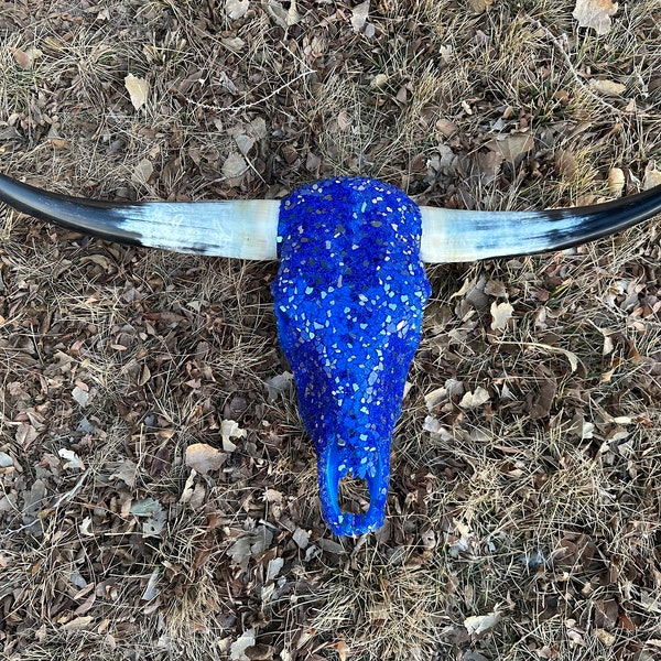 Painted Cow Skull - Etsy