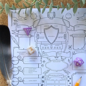 Dnd 5e Ranger Character Sheet - Printable Download for Dungeons and ...