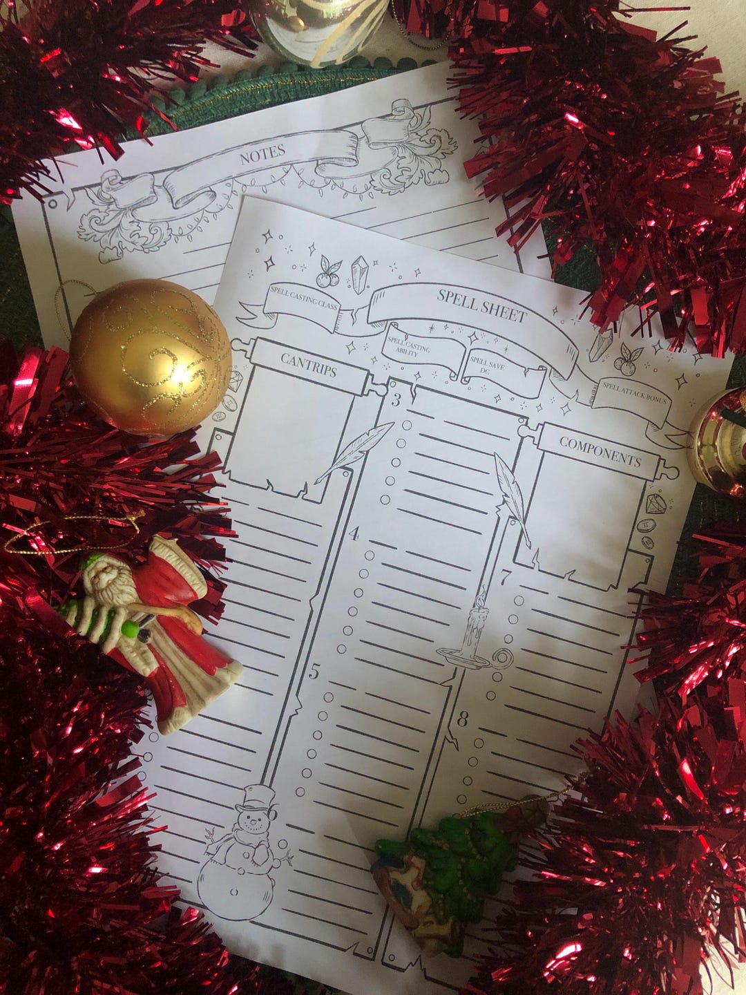 Dnd 5e Christmas Themed Character Sheet - Printable Download for ...