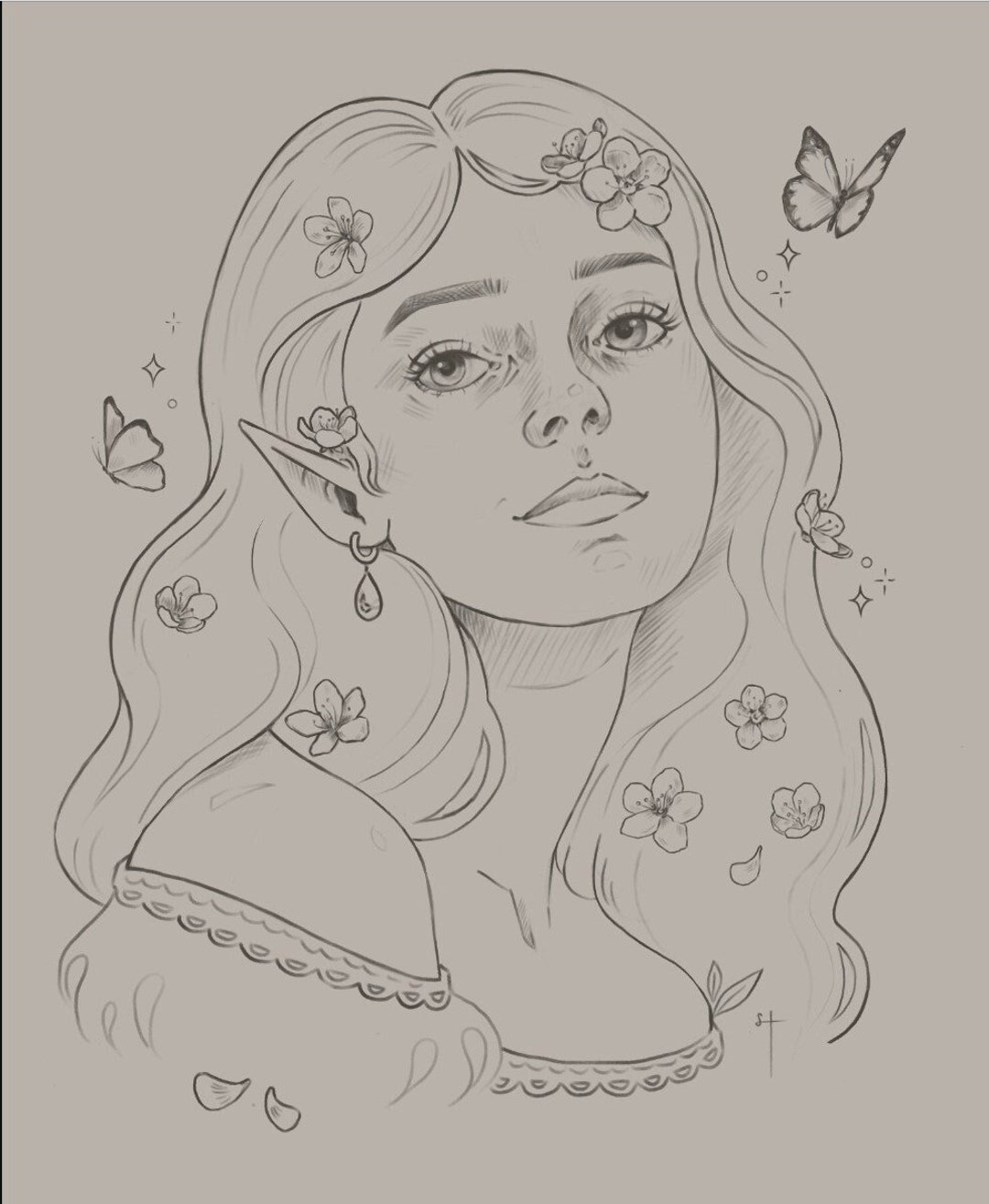 Custom Fantasy Character Single D&D OC Headshot Illustration Portrait ...