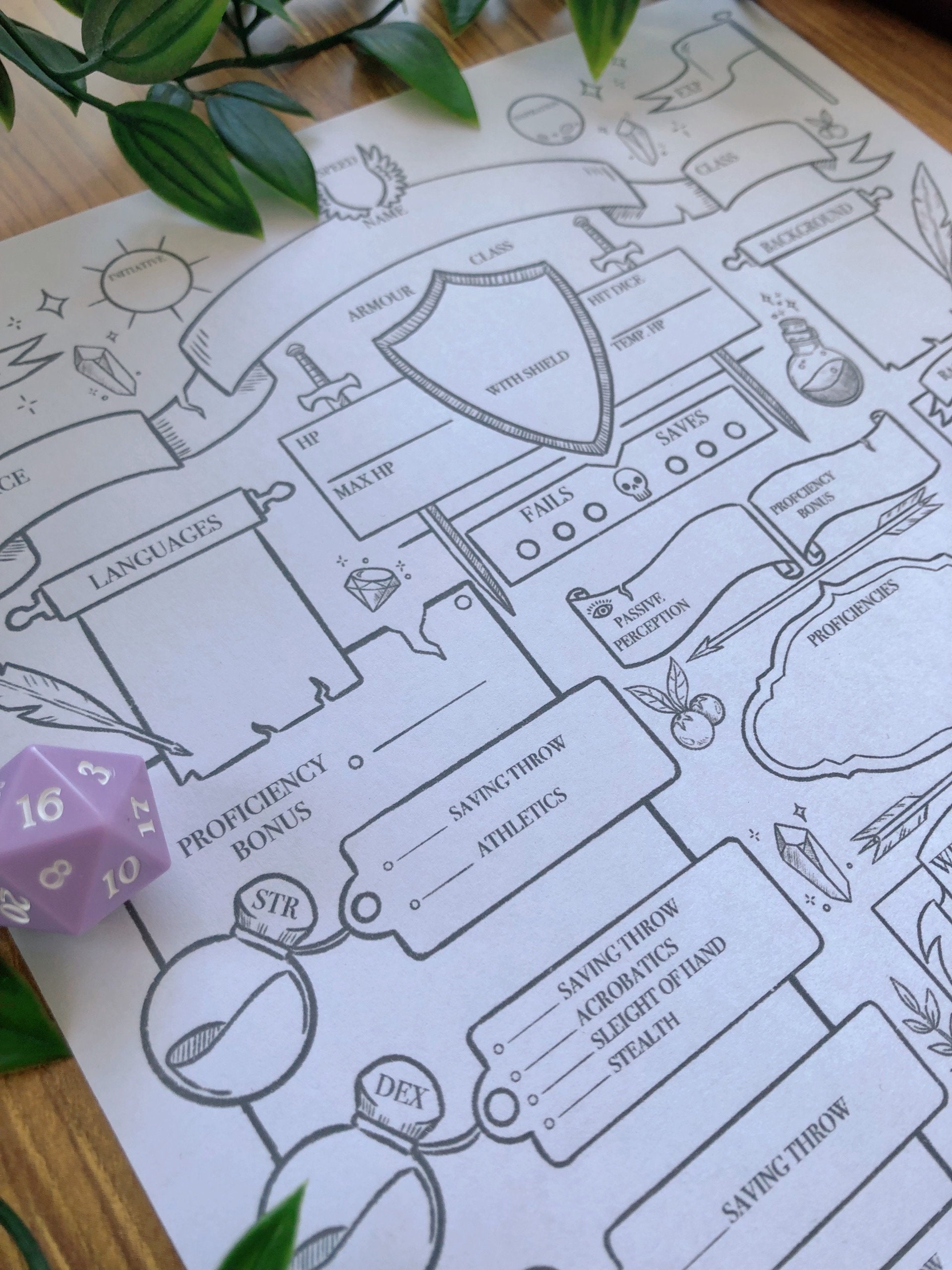 Dnd 5e Character Sheet Printable Download for Dungeons and - Etsy Australia