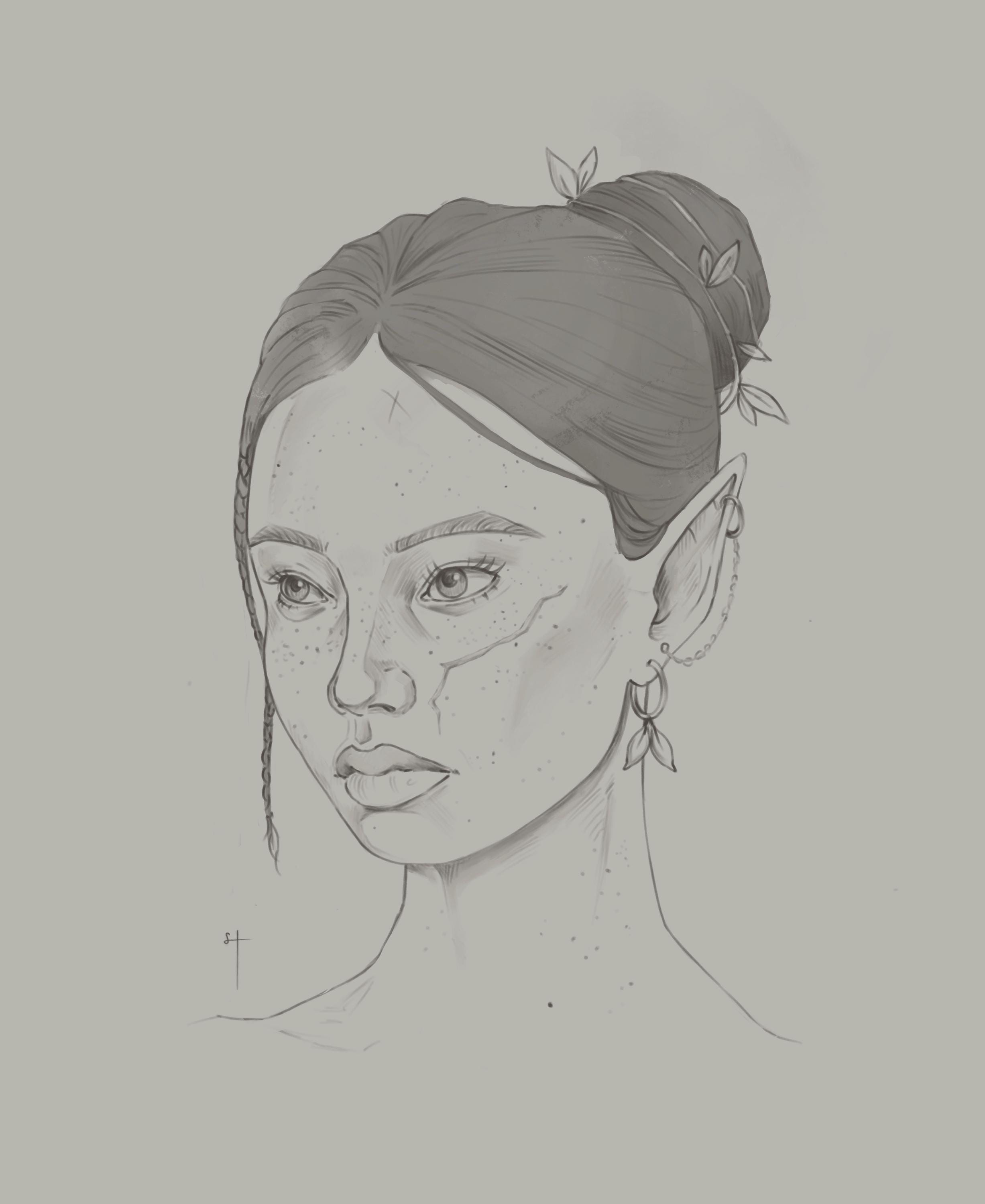 Custom Fantasy Character D&D OC Headshot Bust Illustration Portrait RPG ...