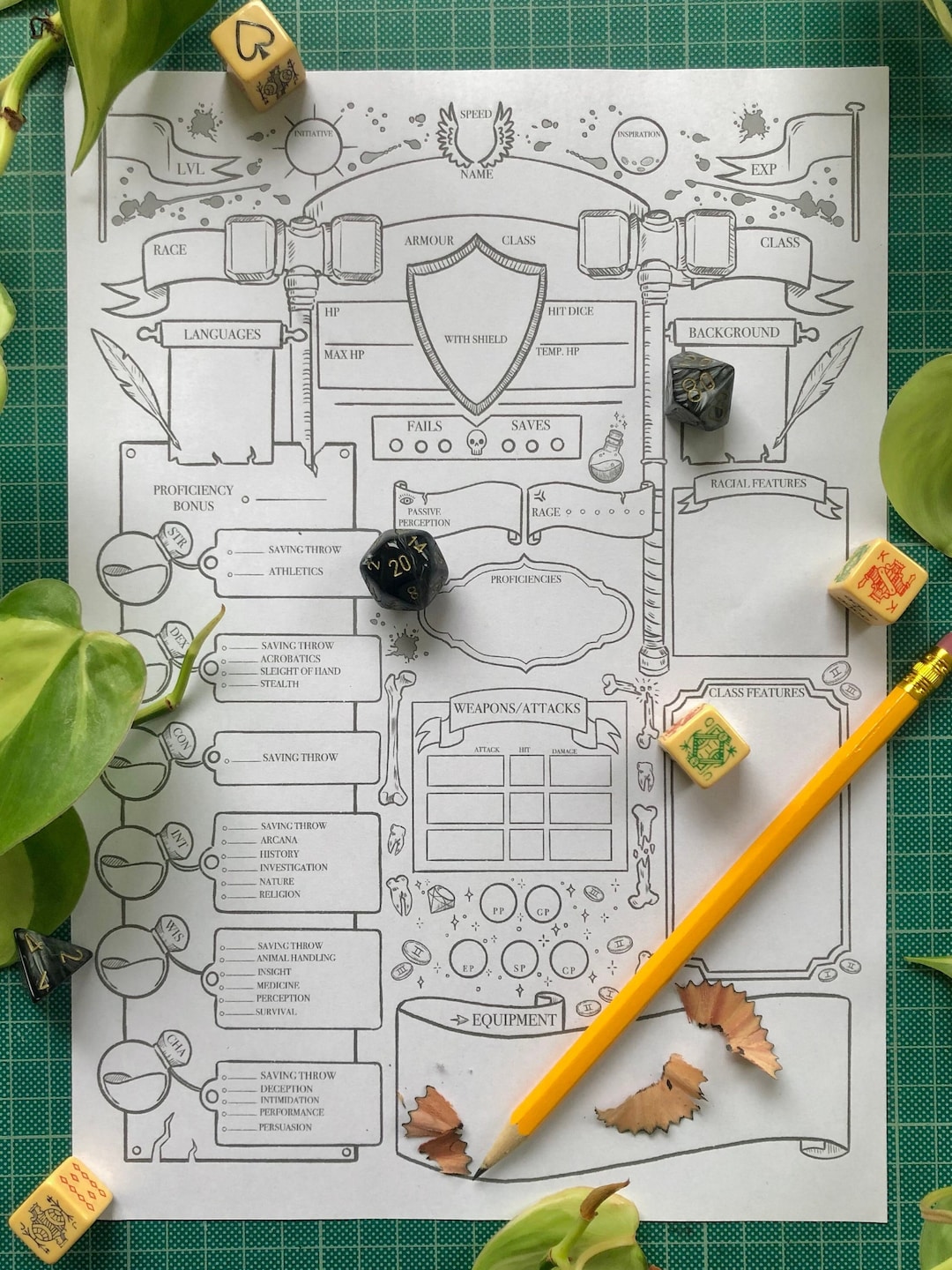 Dnd 5e Barbarian Character Sheet - Printable Download for Dungeons and ...