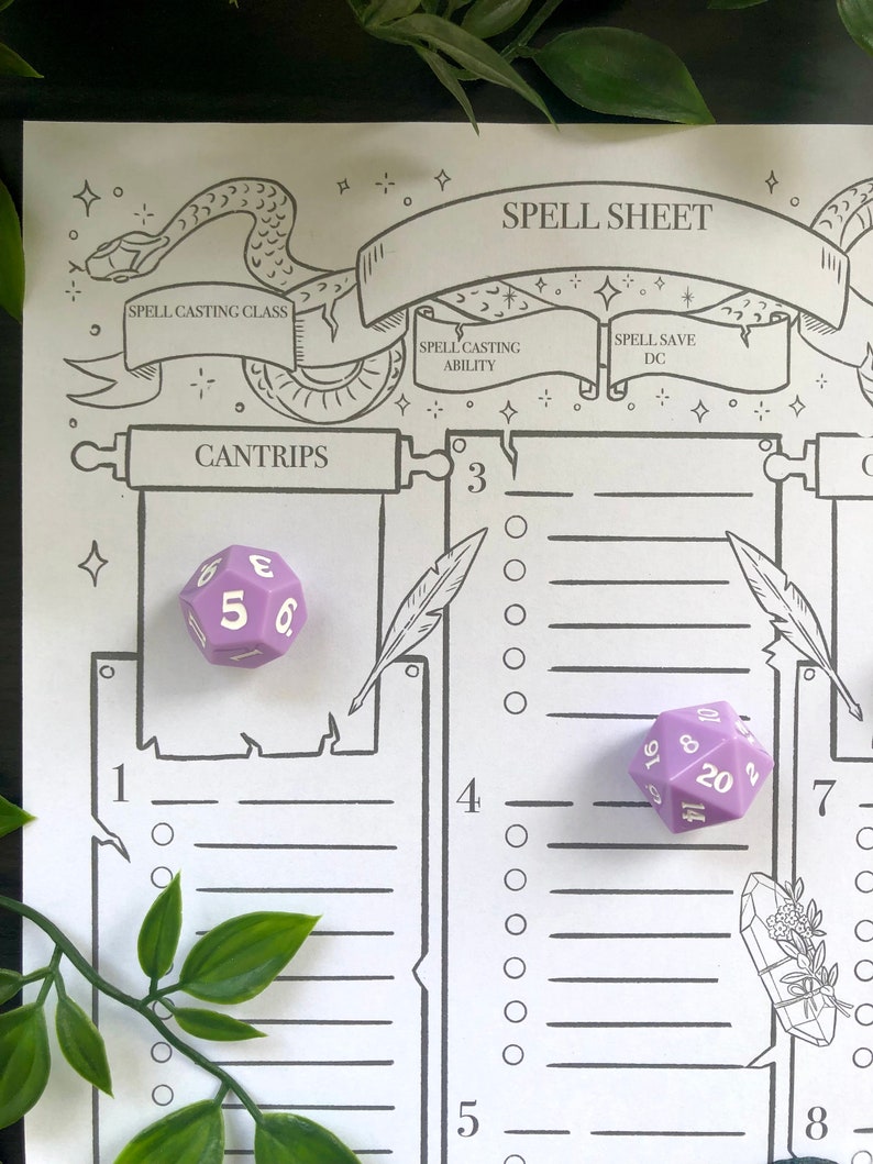 Dnd 5e Druid Character Sheet - Printable Download for Dungeons and ...