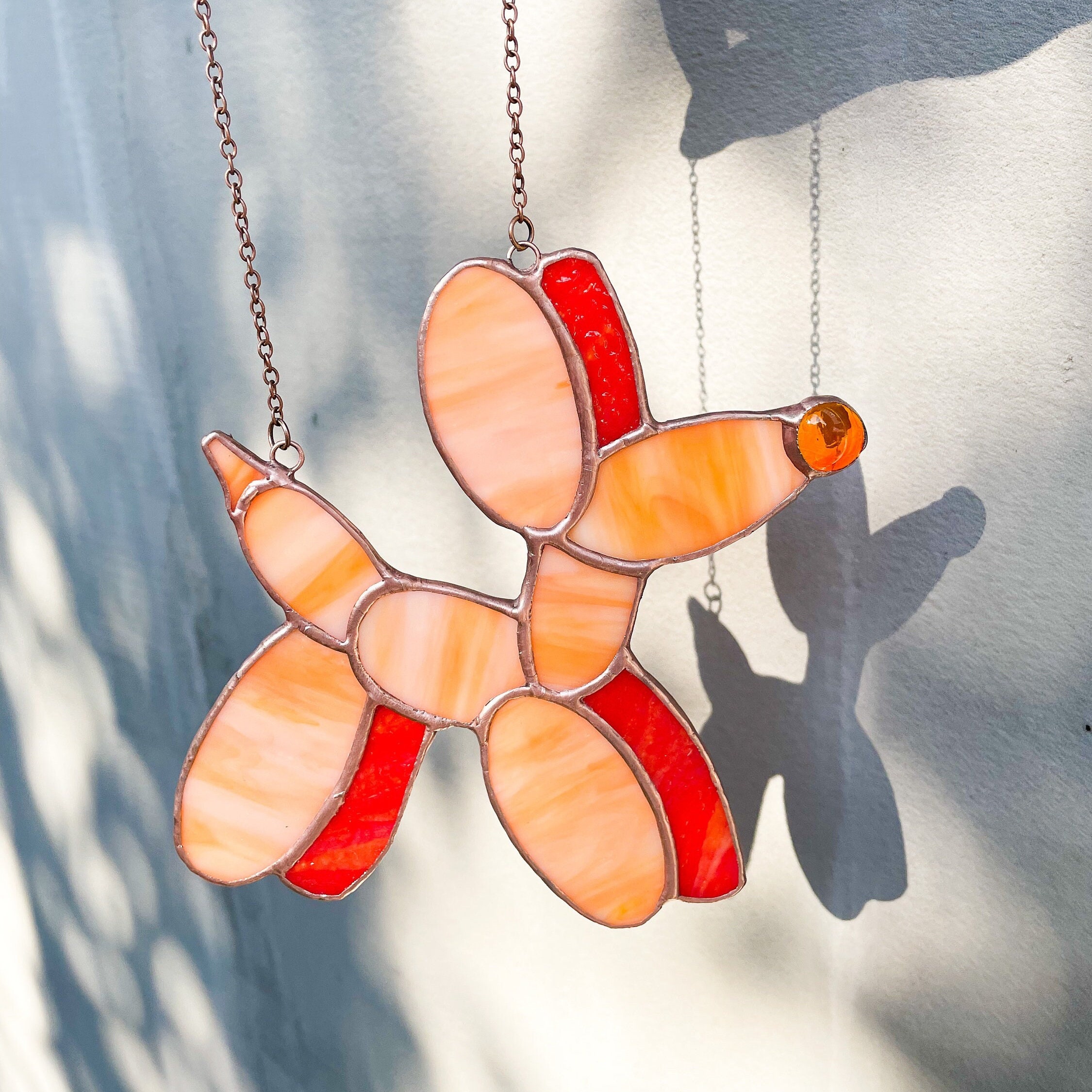 Stained Glass Balloon Dog Suncatcher Dod Lovers Gift Window Hanging ...