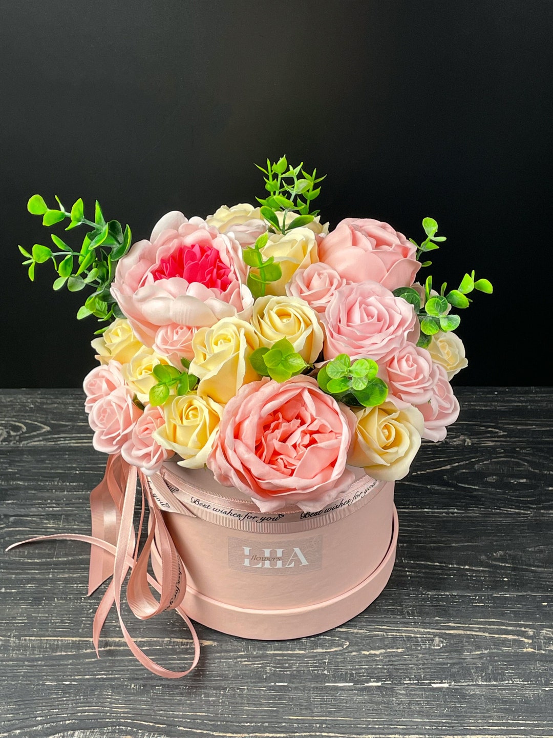 Incredible Soap Flowers Bouquet From Peonies and Roses. Spring - Etsy