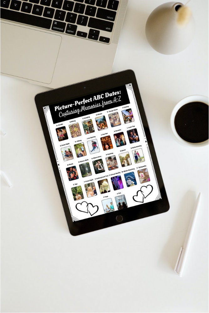 A-Z Alphabet Dating Digital Planner Tracker Picture-perfect ABC Date ...