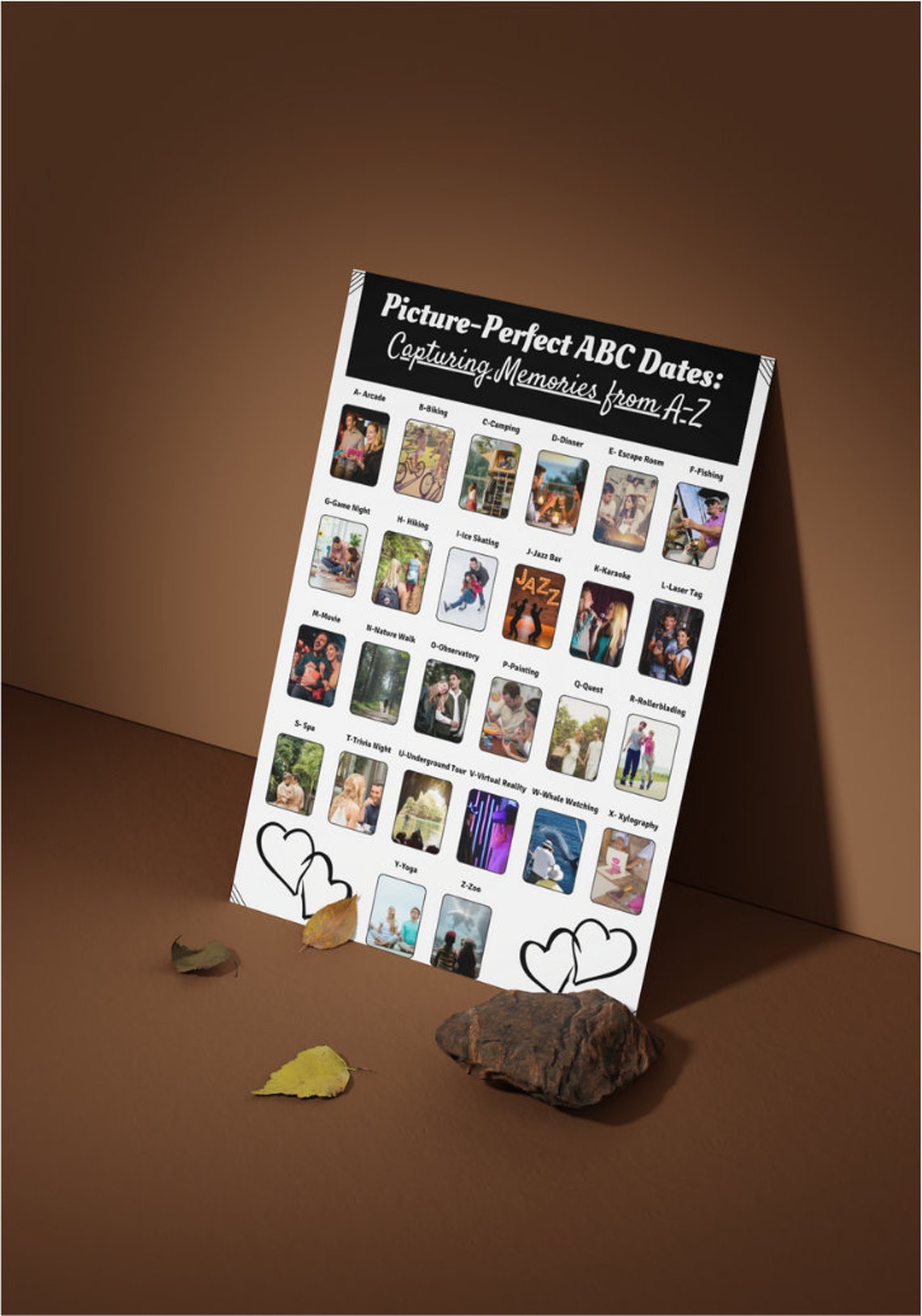 A-Z Alphabet Dating Digital Planner Tracker Picture-perfect ABC Date ...