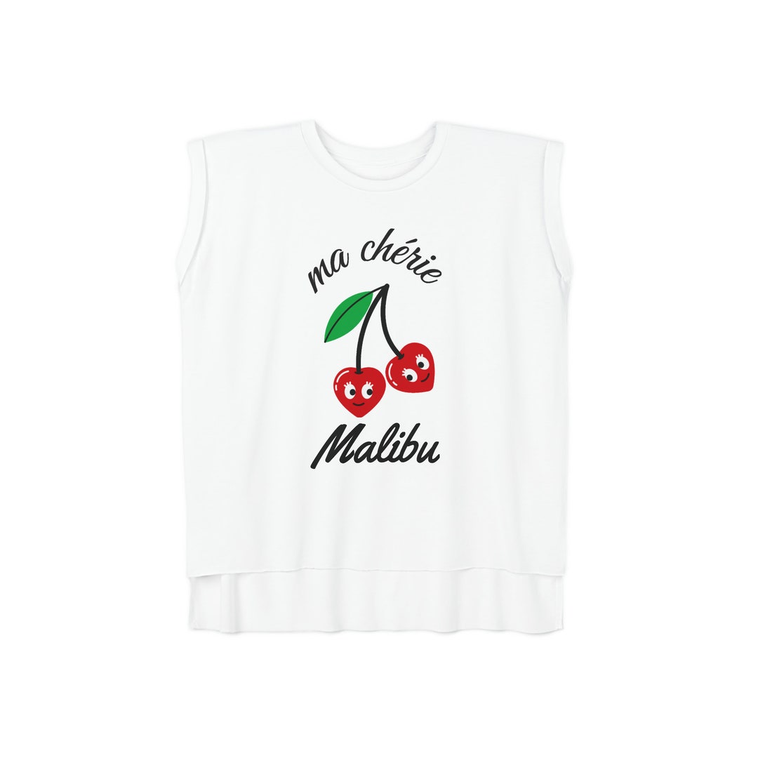 Ma Cherie Malibu My Dear Malibu Women's Rolled Cuff Sleeve Tee T-shirt ...