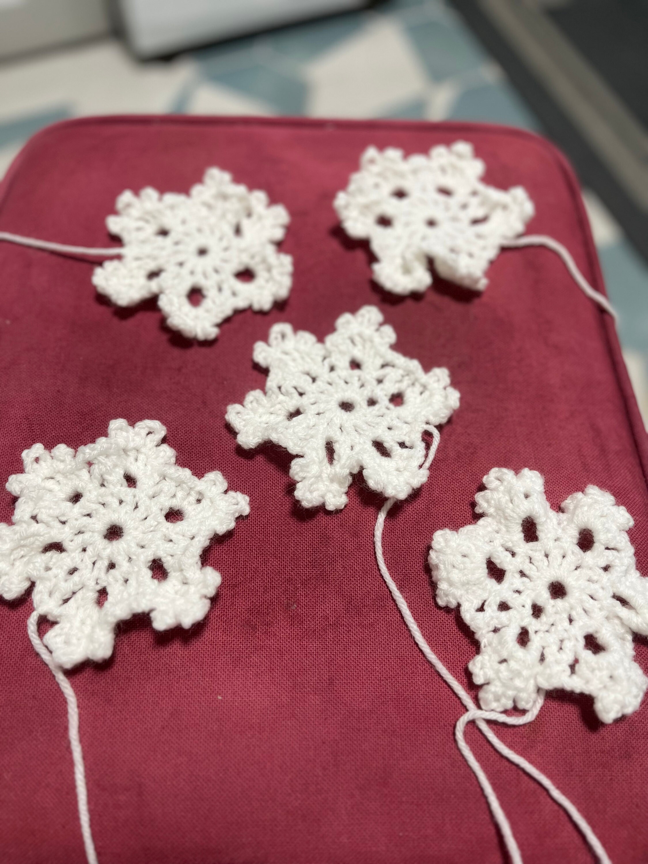 Crocheted Snowflake Ornaments - Etsy