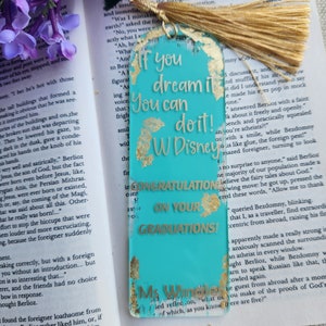 Personalized Graduation Bookmark Gift , Acrylic Bookmark, Gift From ...