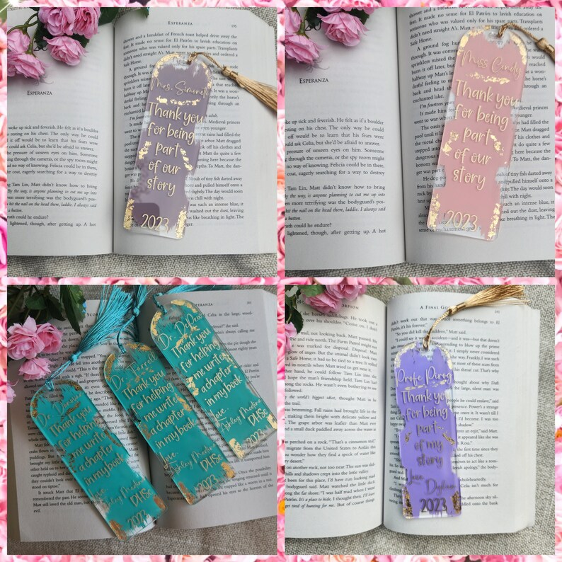 Personalized Teacher Bookmark Gift Acrylic Bookmark Teacher - Etsy