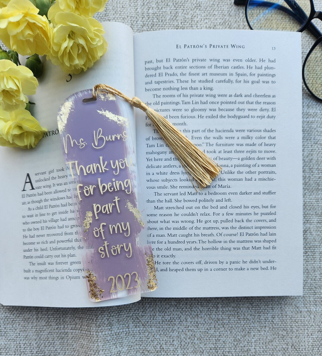 Personalized Teacher Bookmark Gift , Acrylic Bookmark, Teacher Gift ...