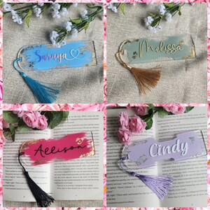 Personalized Acrylic Bookmark: Custom Name Reader Gift - Etsy