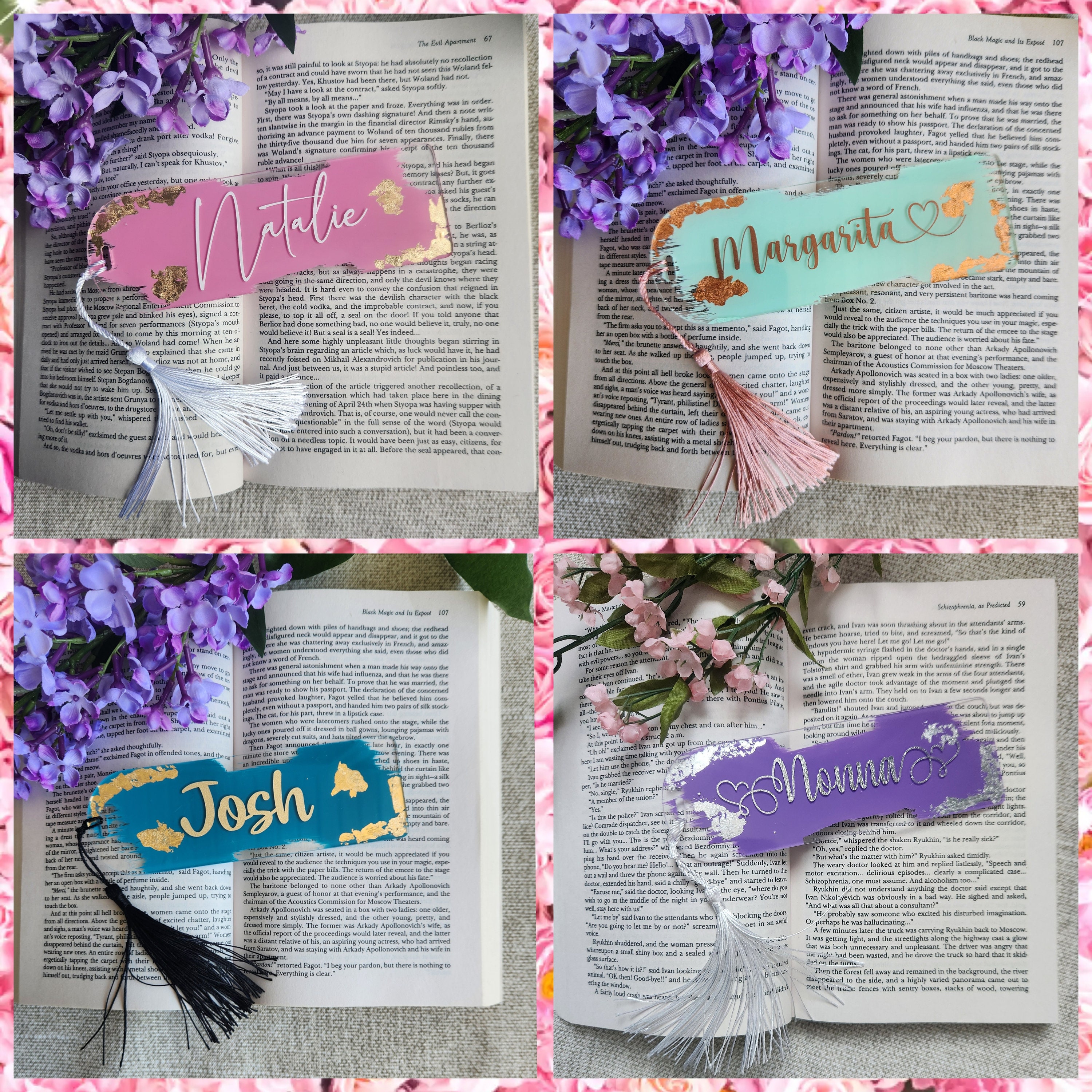 Personalized Acrylic Bookmark: Custom Name Reader Gift - Etsy
