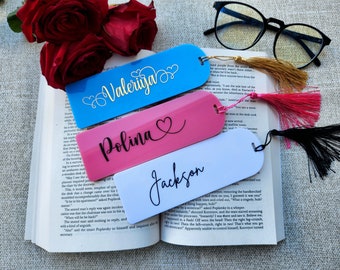 Personalized Bookmark, Acrylic Book Mark, Bookmark Personalized, Custom ...