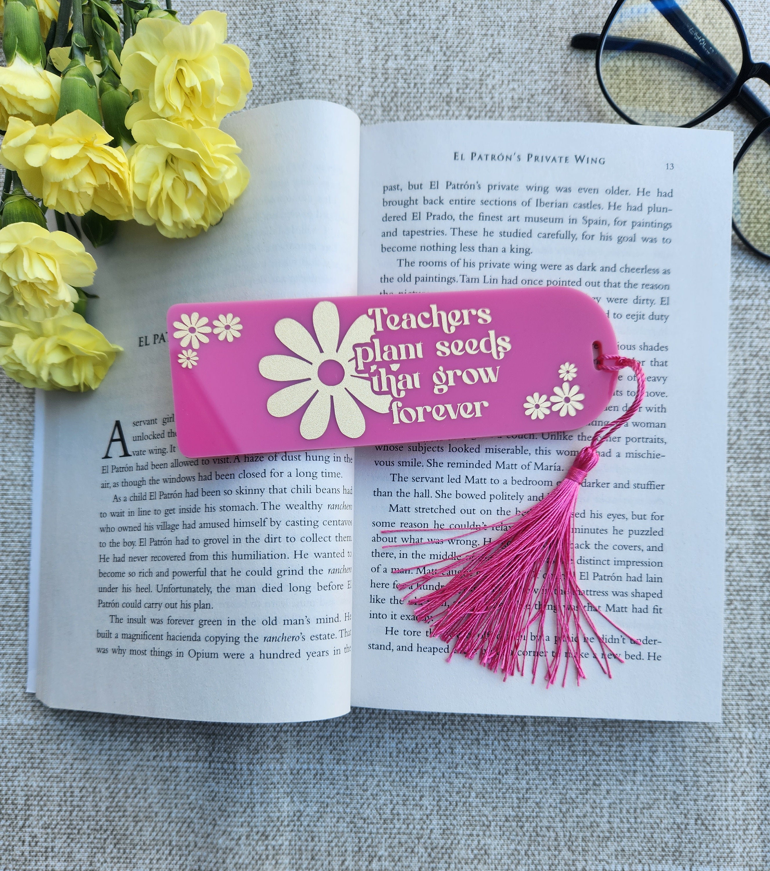 Personalized Teacher Bookmark Gift Acrylic Book Mark - Etsy