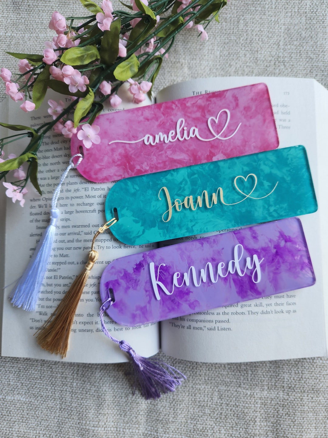 Personalized Bookmark Gift Acrylic Book Mark Bookmark - Etsy