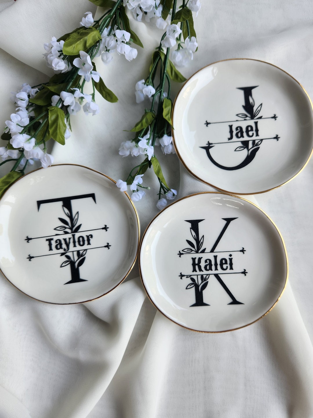 Custom Ring Dish, Monogram Jewelry Dish, Monogram Ring Dish, Wedding ...