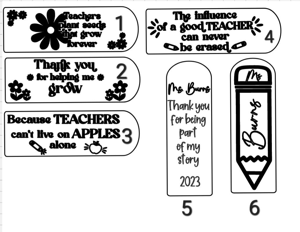 Personalized Teacher Bookmark Gift Acrylic Book Mark - Etsy