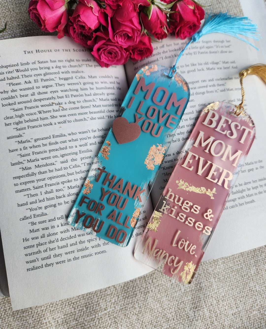 Bookmark for Mom, Mothers Day Gift, Acrylic Bookmark, Bookmark for ...