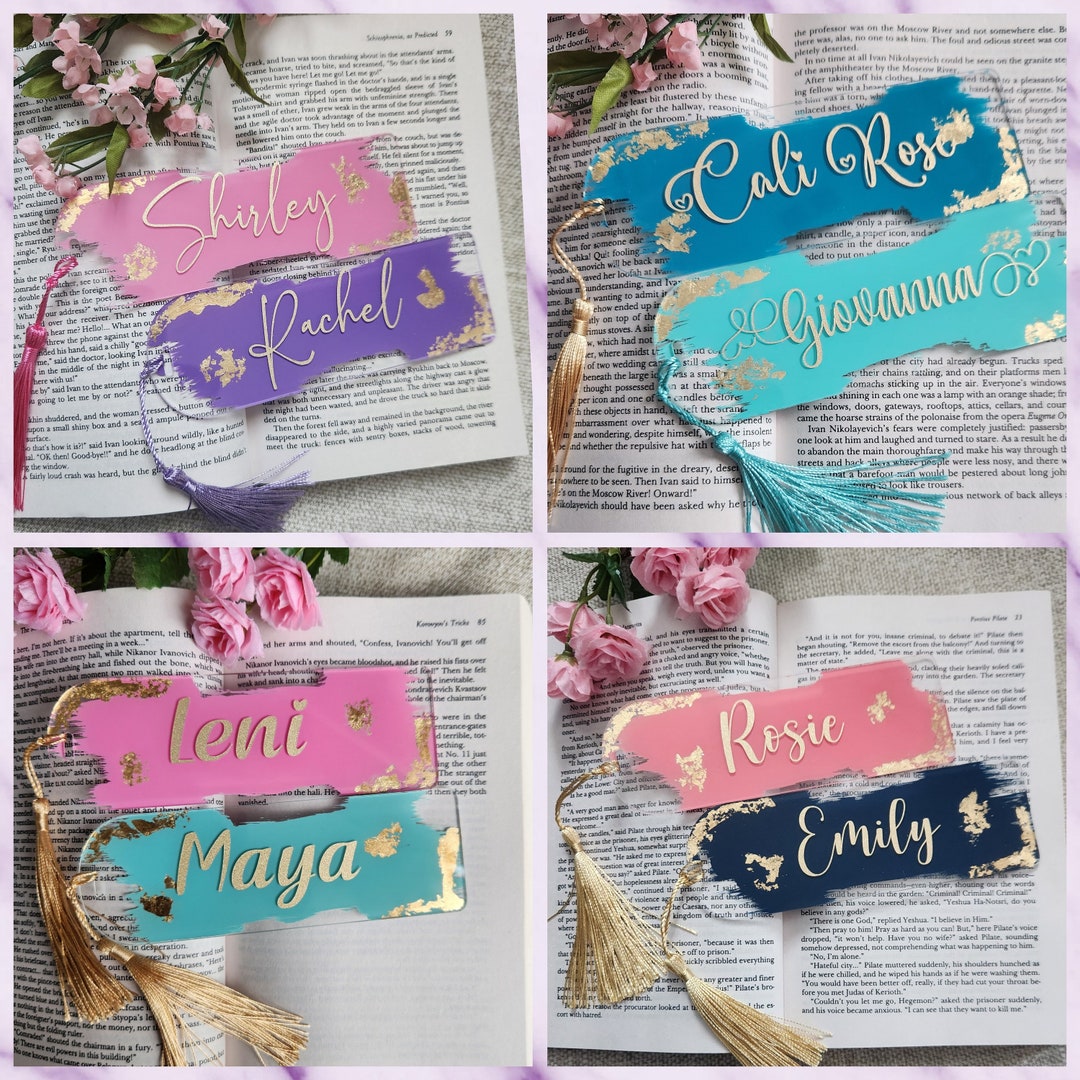 Personalized Acrylic Bookmark: Custom Name Reader Gift - Etsy
