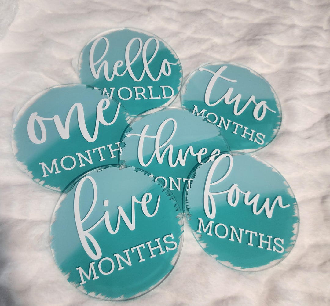 Acrylic Baby Milestone Discs: Newborn Photo Prop, Nursery Decor - Etsy