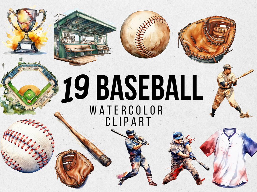 Baseball Clipart, Baseball Watercolor, Baseball Png, Baseball Sports ...