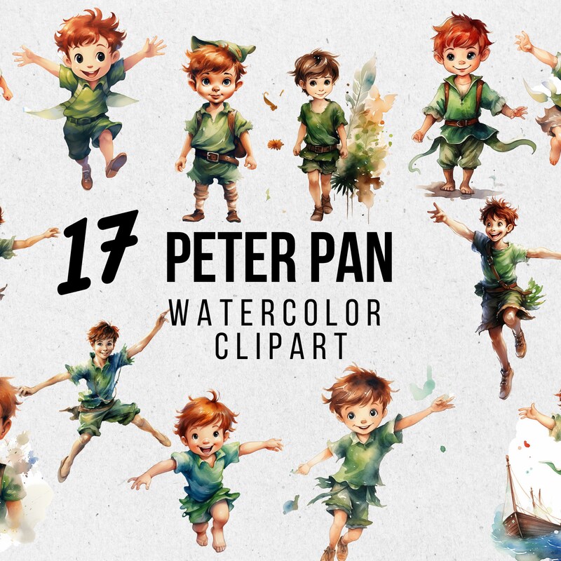 Peter Pan Clipart - Etsy