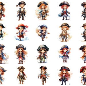 Cute Pirate Clipart, Pirate Watercolor, Pirate Png, Pirate -comercial ...