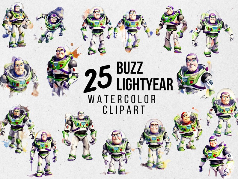 Buzz Lightyear Clipart, Buzz Watercolor, Buzz Png, Buzz Lightyear Toy ...