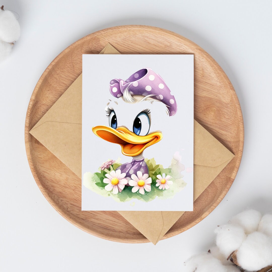 Daisy Duck Clipart Daisy Watercolor Watercolor Daisy Daisy - Etsy