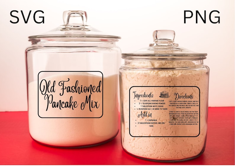 Old Fashioned Pancake Mix SVG, PNG, Cricut File - Etsy Australia
