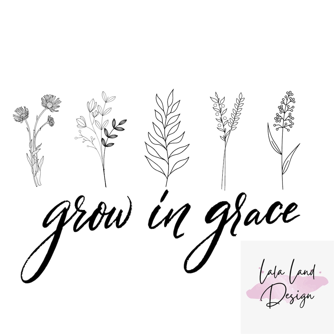 Grow in Grace SVG, Christian Svg, Religious Svg, Faith Svg, Jesus Svg ...