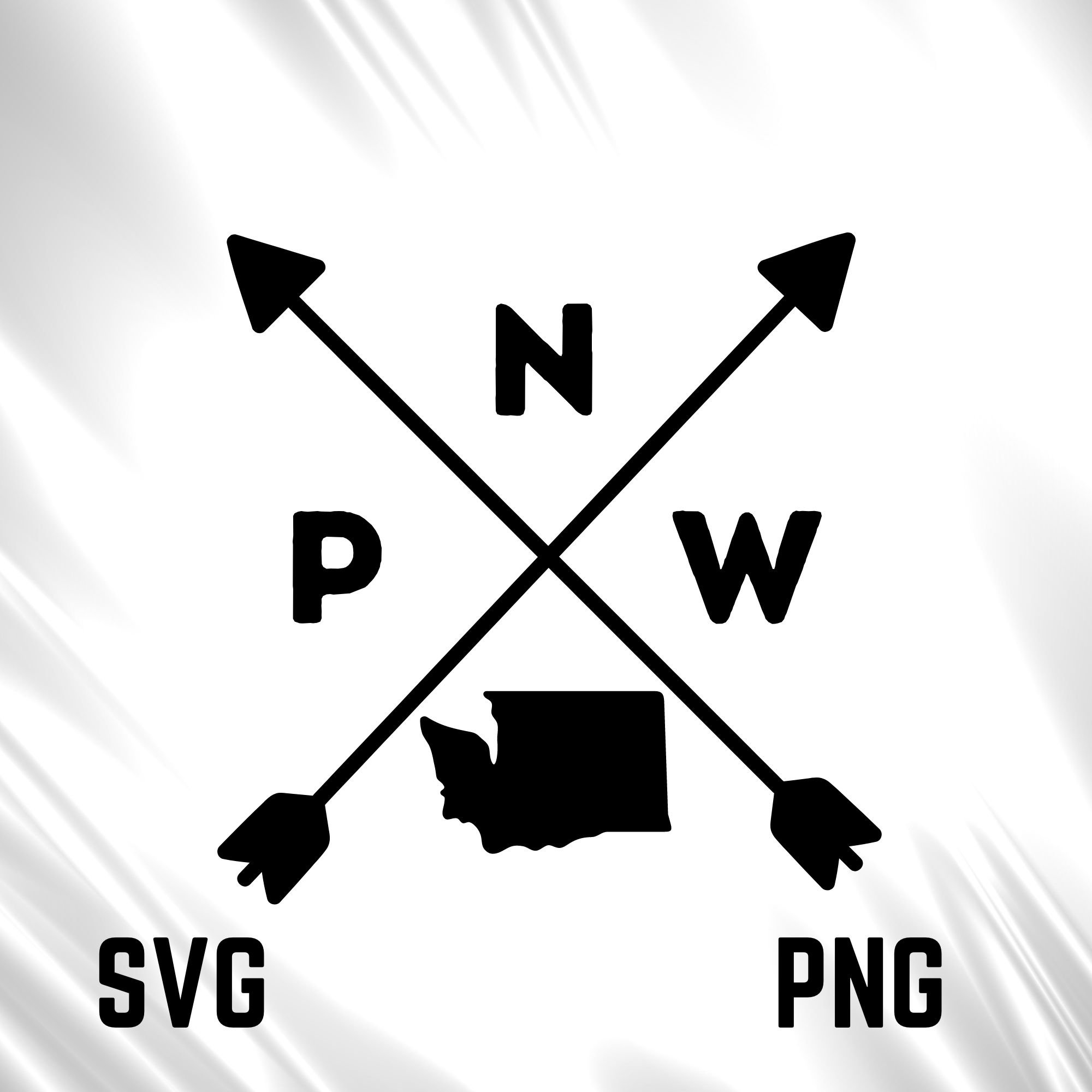 PNW Washington SVG: Arrow Compass Design (digital Download) - Etsy