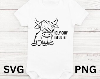 Holy Cow I'm Cute SVG Instant Digital Download - Etsy
