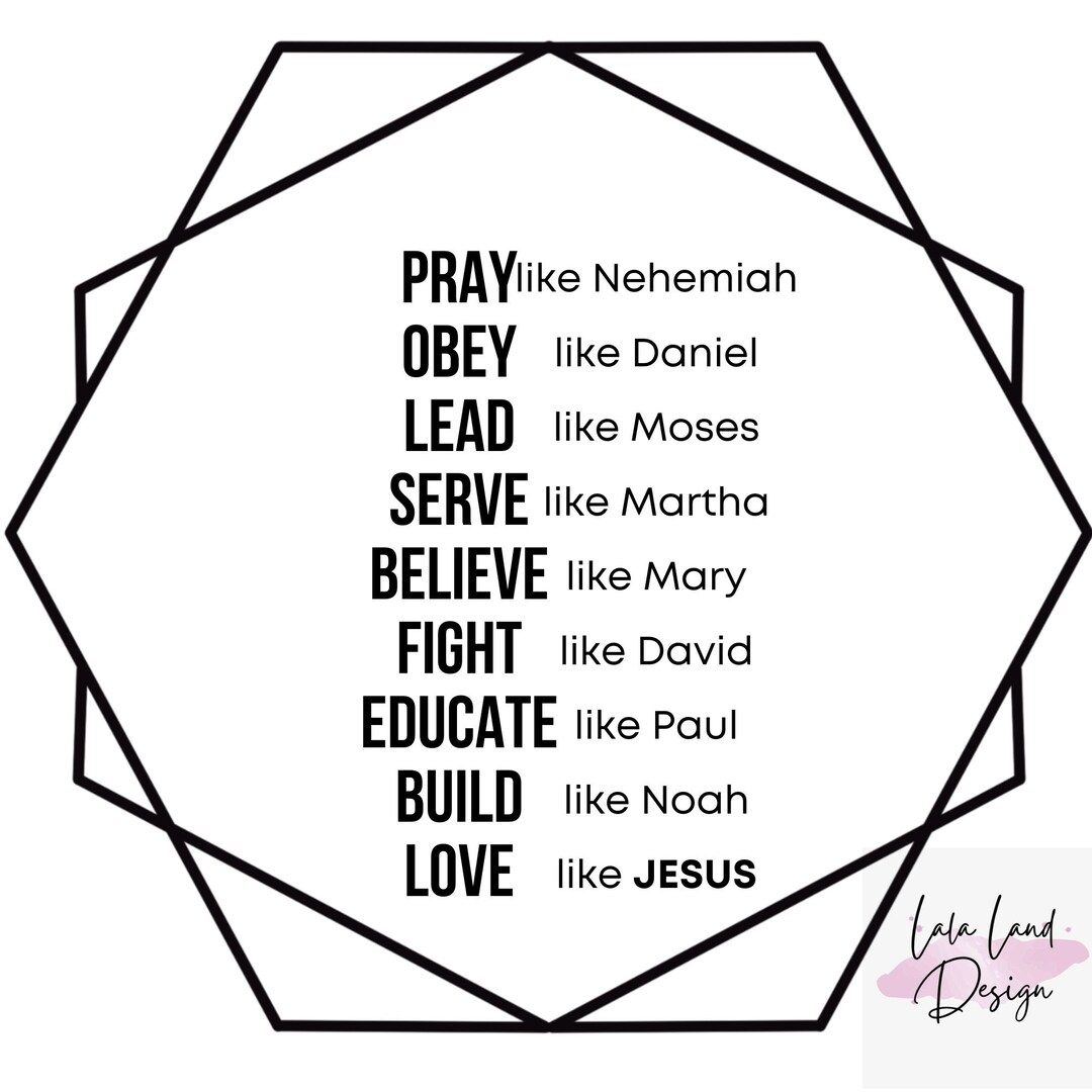Pray Like Nehemiah Svg / Love Like Jesus Svg Files for Shirts and ...