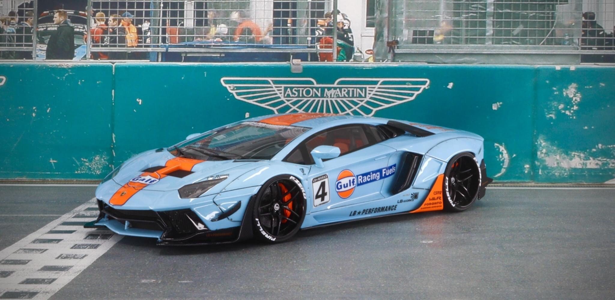 Hobby Design 1/24 LB Works Gulf Lamborghini Aventador - Etsy
