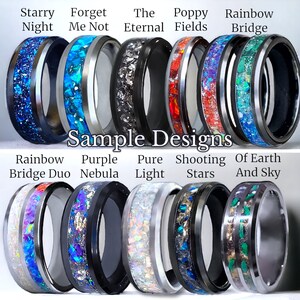 Custom Cremation Memorial Ring Ash Ring Pet Cremation Remains Keepsake ...