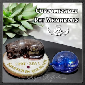 Custom Pet Memorial Statue-ash Fur Keepsake-dog Cat Loss Gift-pet Grief ...