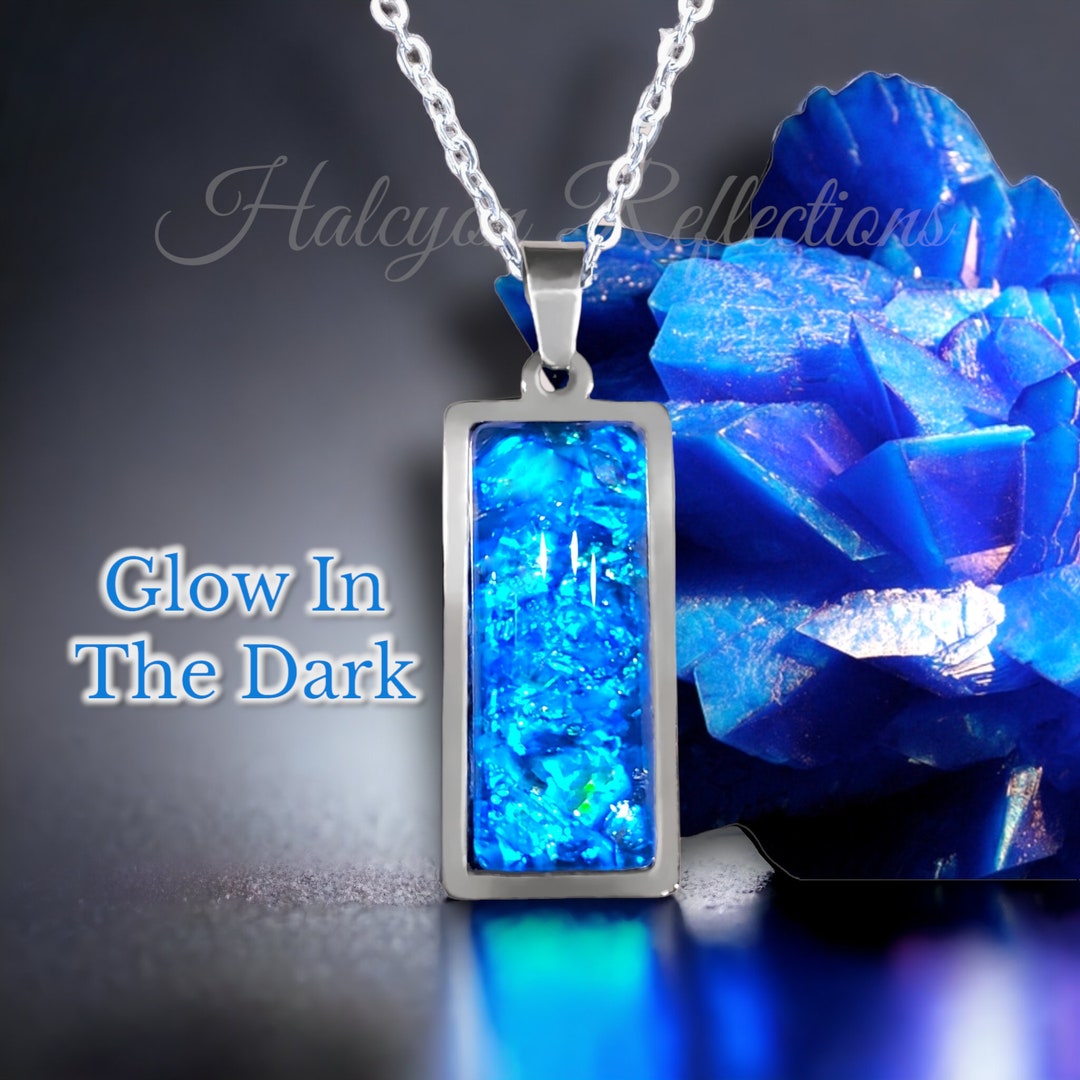 The Blue Kryptonite Glow Pendant With Chain 316 Stainless - Etsy