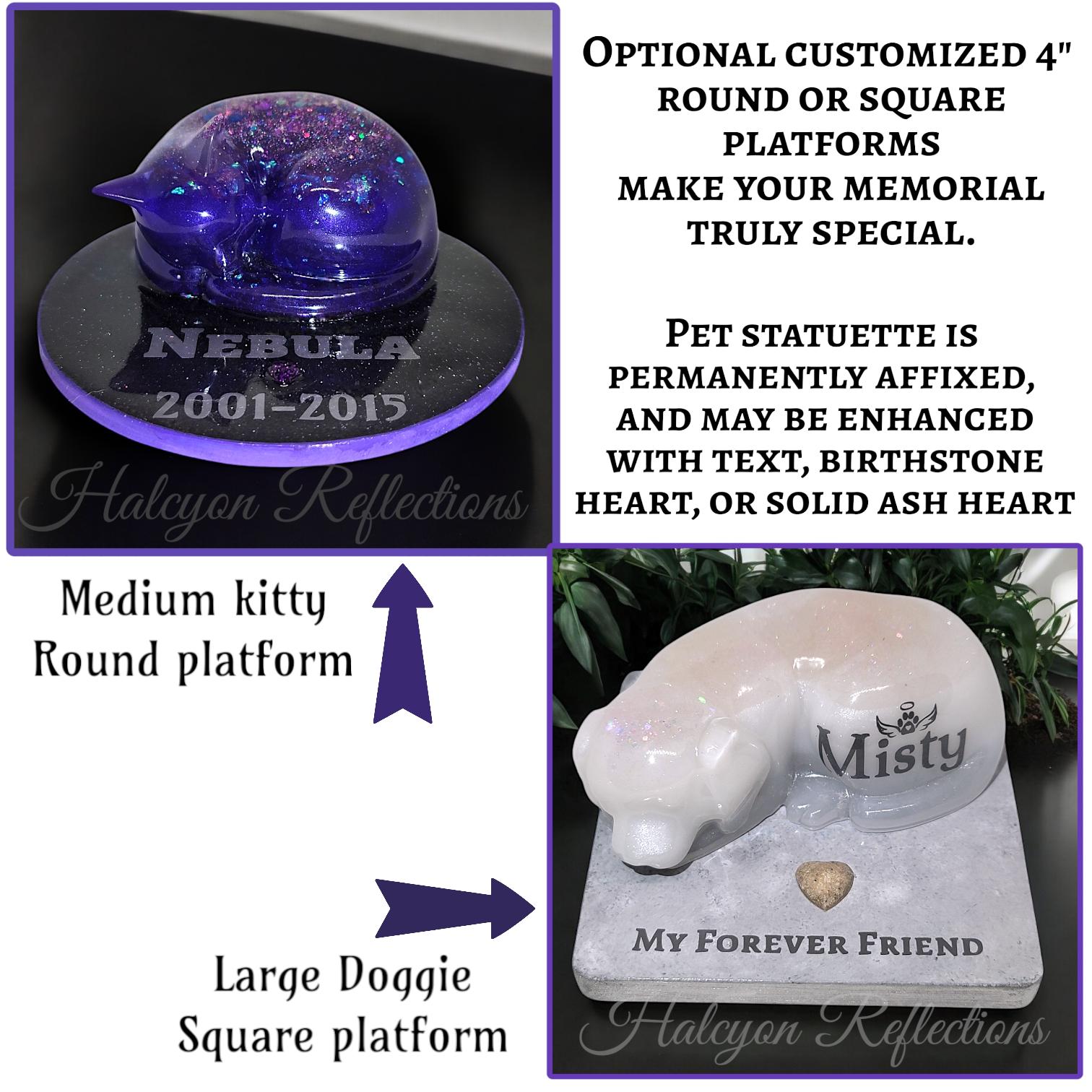 Custom Pet Memorial Statue-ash Fur Keepsake-dog Cat Loss Gift-pet Grief ...